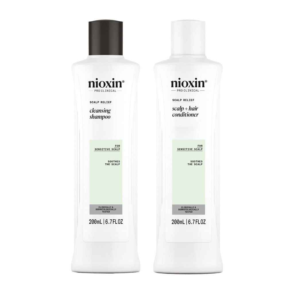 Nioxin Scalp Relief Shampoo + Conditioner Duo - Hair Products for Sens ...